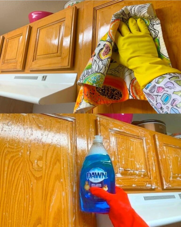 How to Thoroughly Clean Dull and Grimy Kitchen Cabinets Using Dawn Dish ...